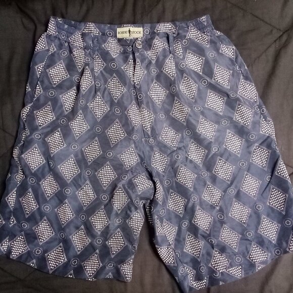 Robert Graham | Shorts | Vintage Robert Stock Diamonds Silk Shorts ...
